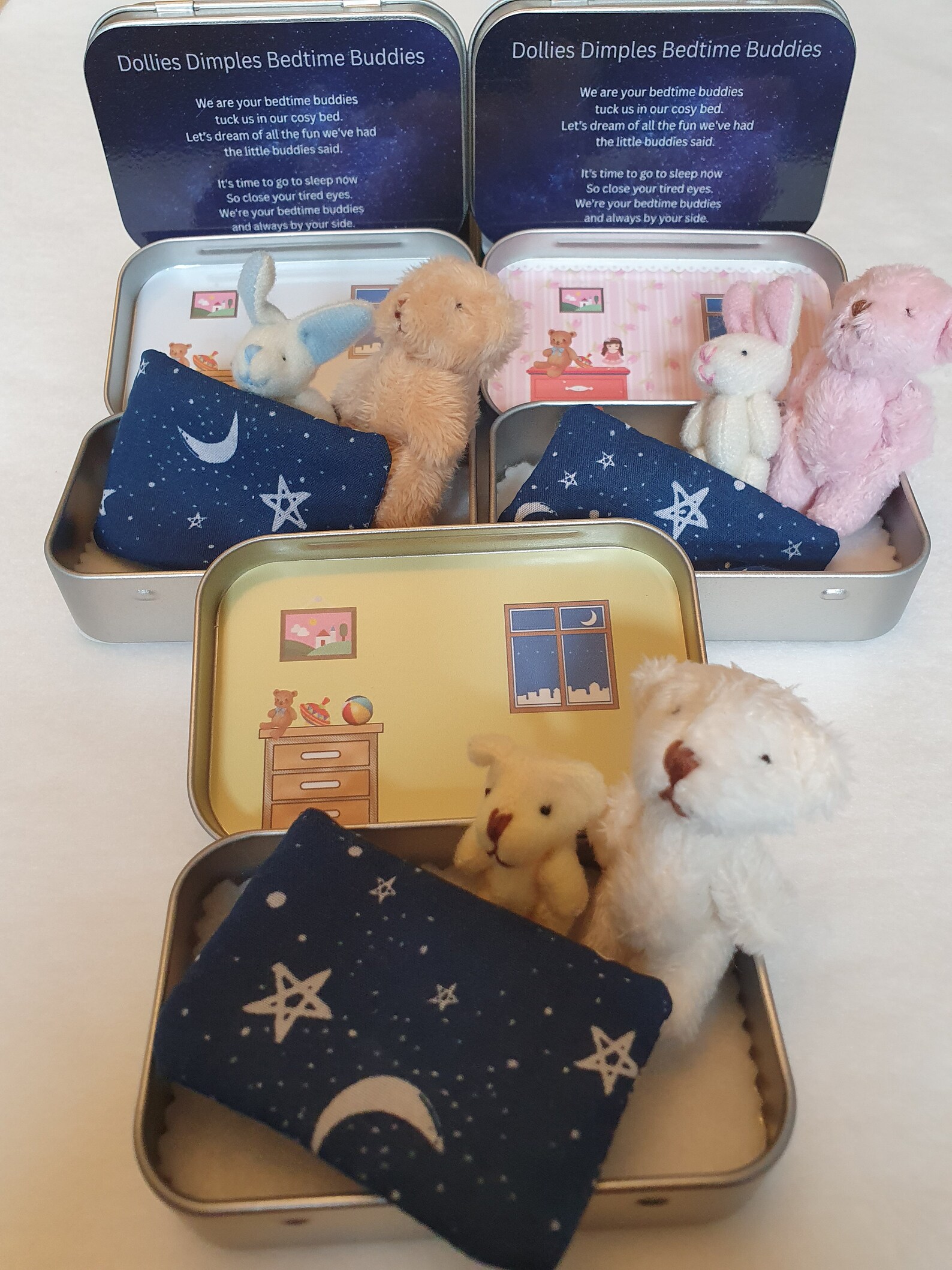 Teddy Bear Bedtime Buddy Tiny Worry Poem/anxiety Sleep Buddy - Etsy