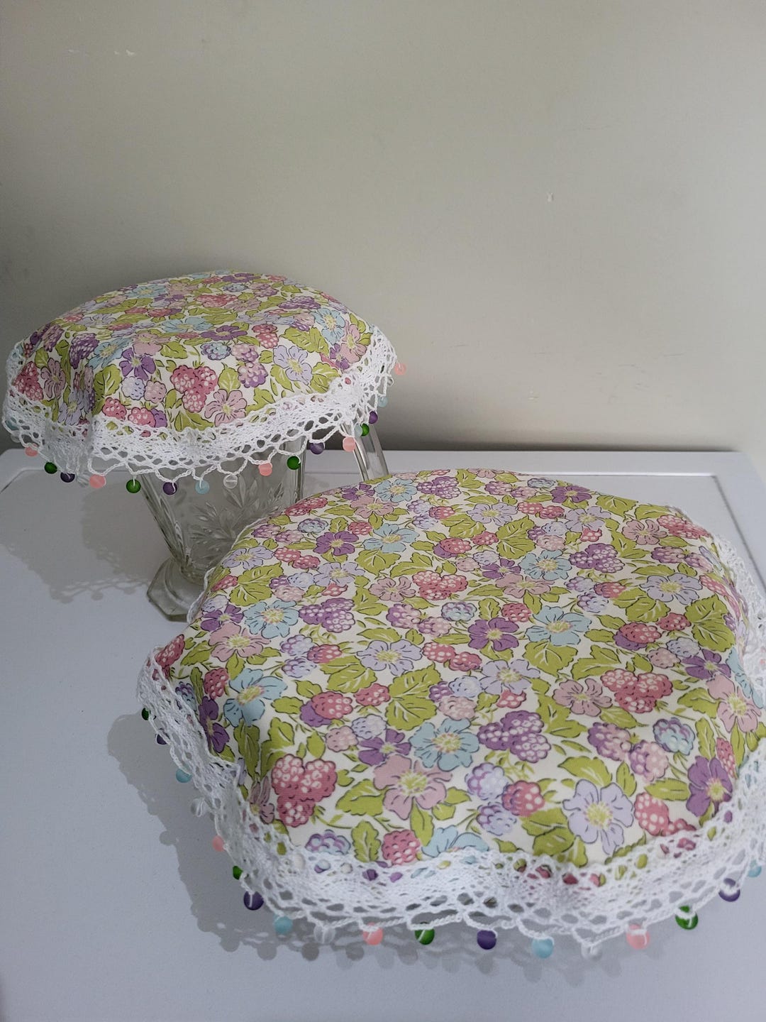 Liberty Bramble Reusable Beaded Food Covers: Vintage Inspired Bowl ...