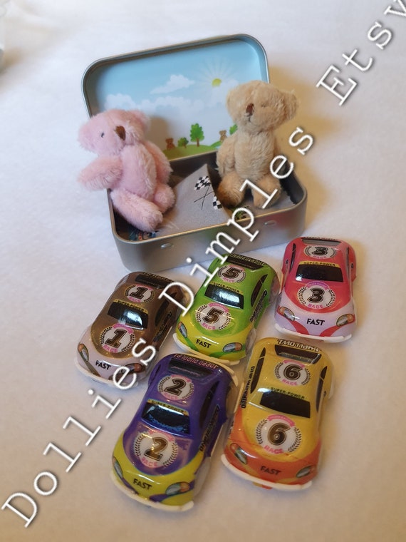 Pocket Teddy Racing Car miniature Teddy Car race Track Teddy anxiety Teddy Car teddy Birthday Gift pink Teddy Car driving Test Good Luck Etsy UK