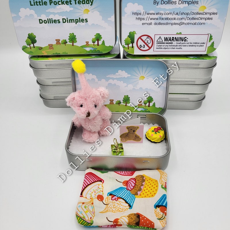 Small Teddy in Tins - Etsy