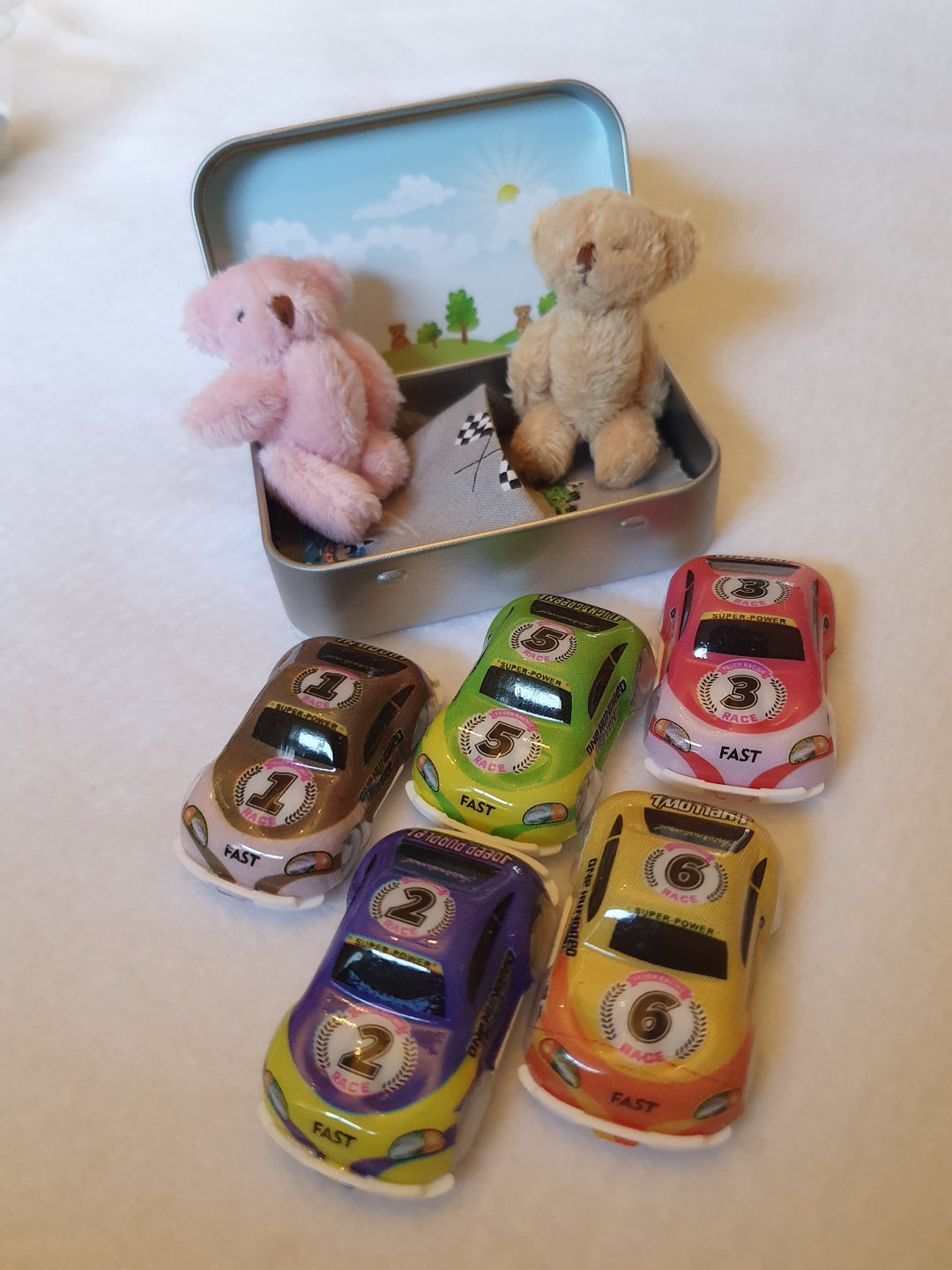Pocket Teddy Racing Car/miniature Teddy Car/race Track - Etsy