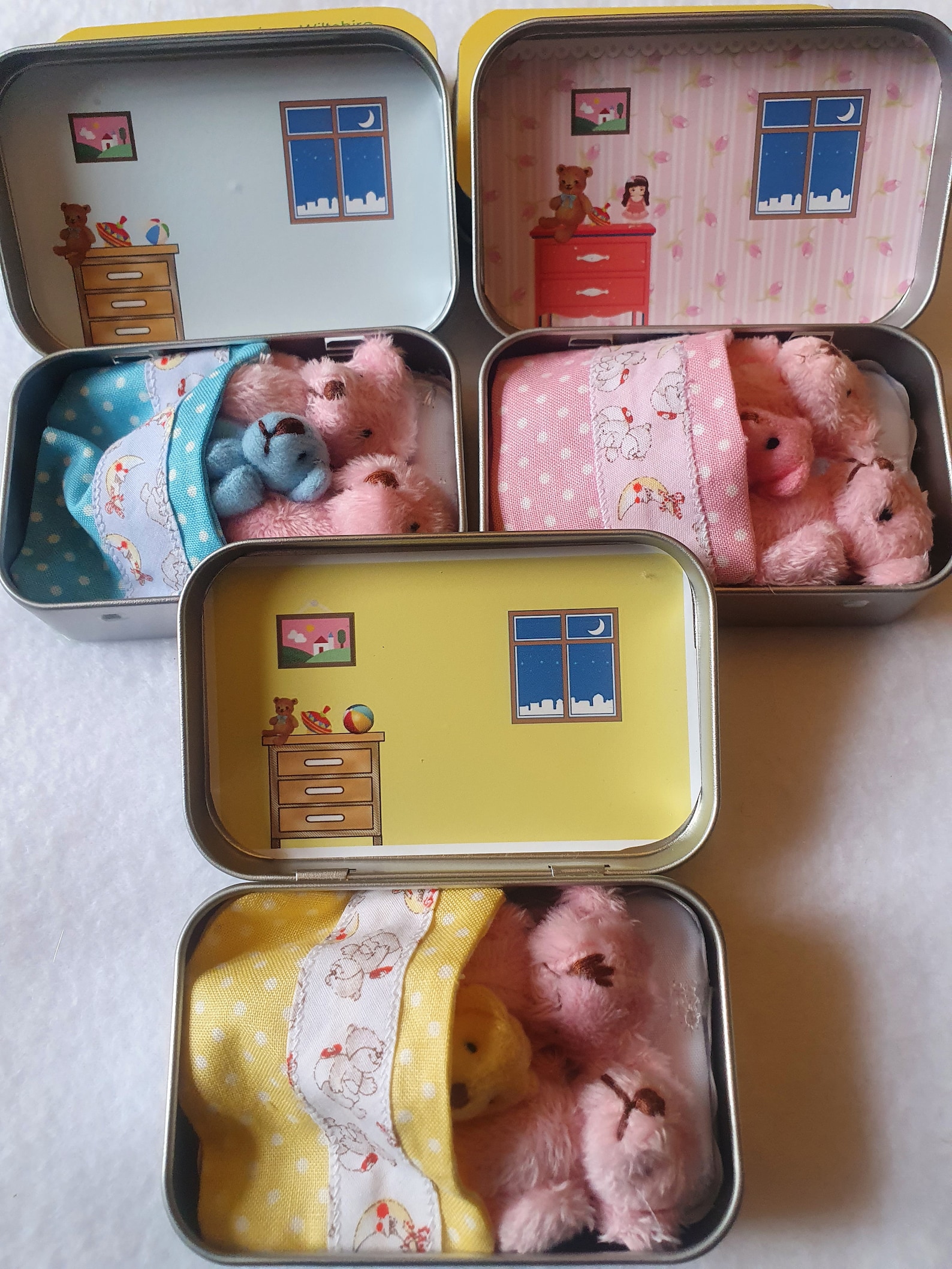 Teddy Family Mini Tin,tiny Teddy Family,all Inclusive Family,choose ...