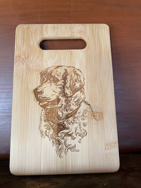 Small Golden Retriever Design Bamboo Cutting Board FREE - Etsy