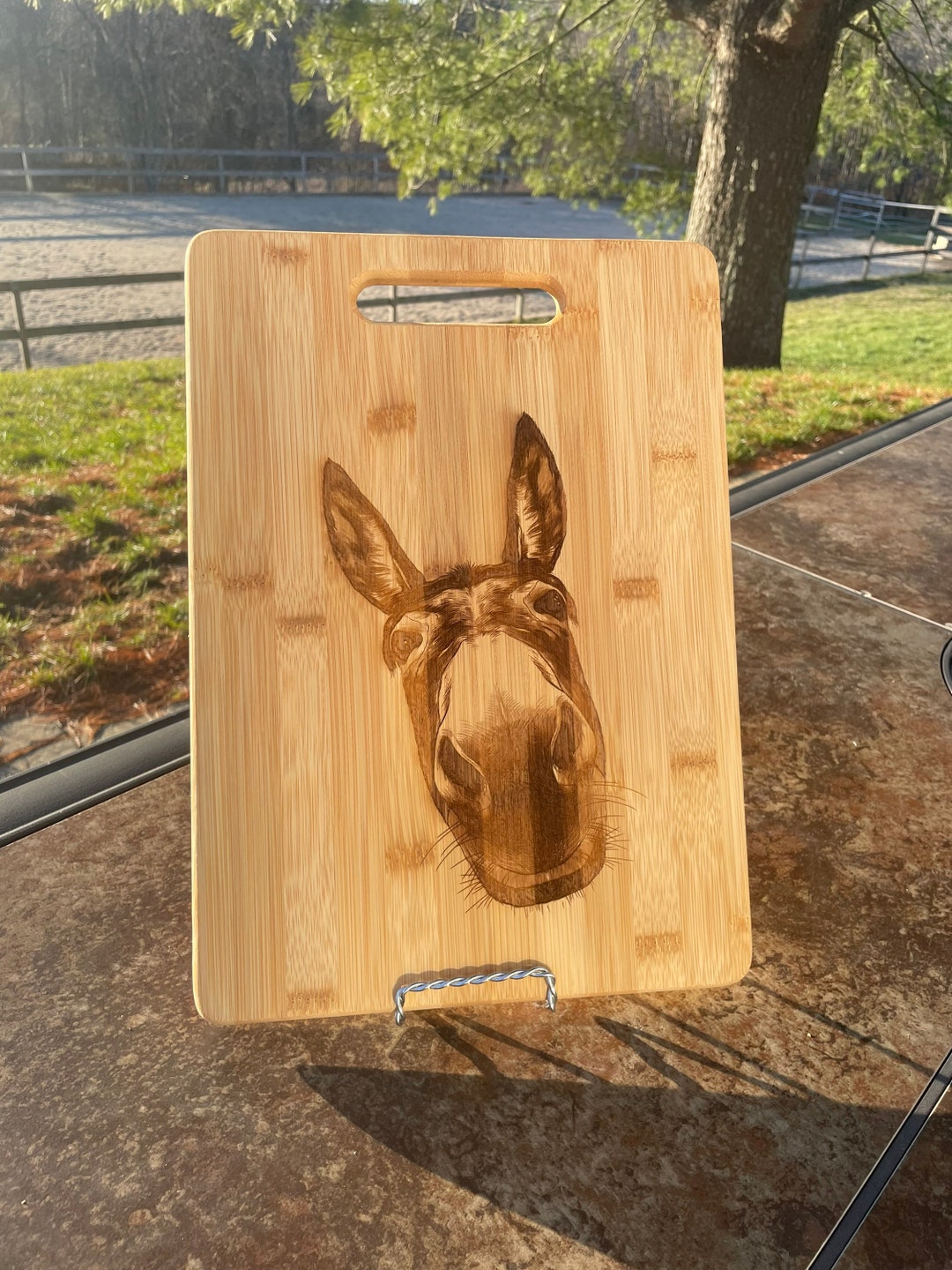 Donkey Mule Engraved Cutting Board Charcuterie Board! Bamboo Cutting ...