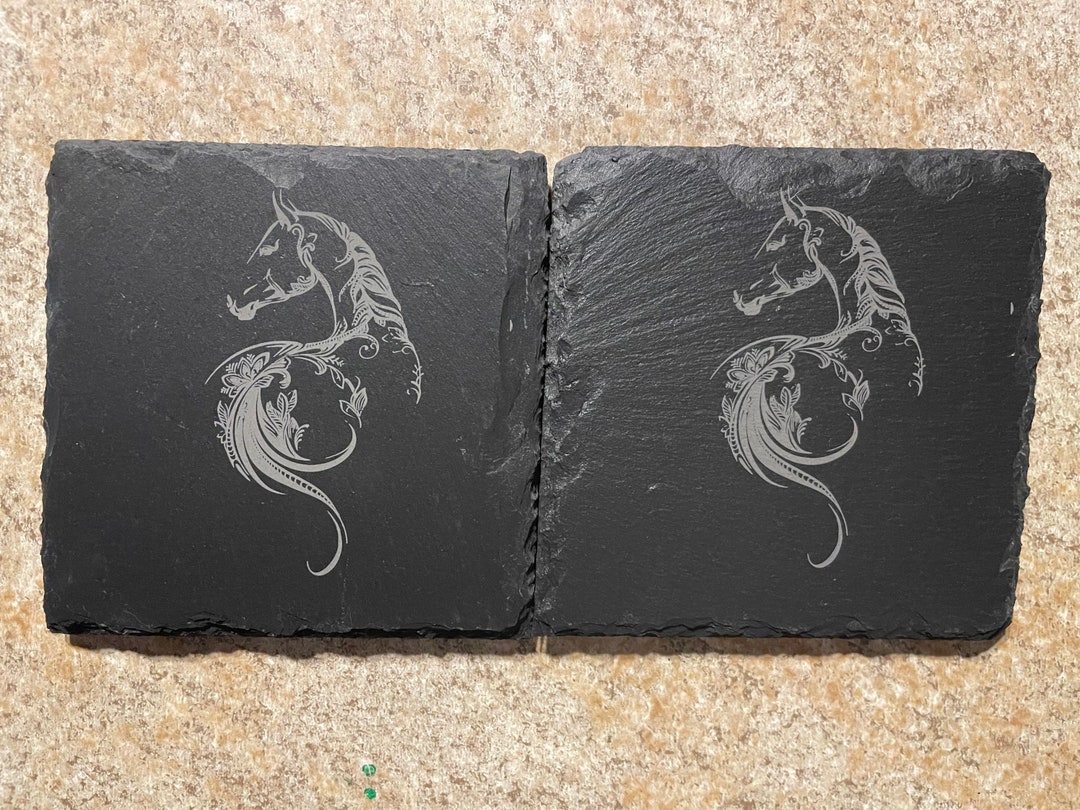 Beautiful Horse Slate Drink Coasters! Free Shipping! - Etsy