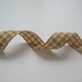 Beige Tan Checked Ribbon Fall Ribbon 1/2" Inch Wide Narrow Ribbon ...