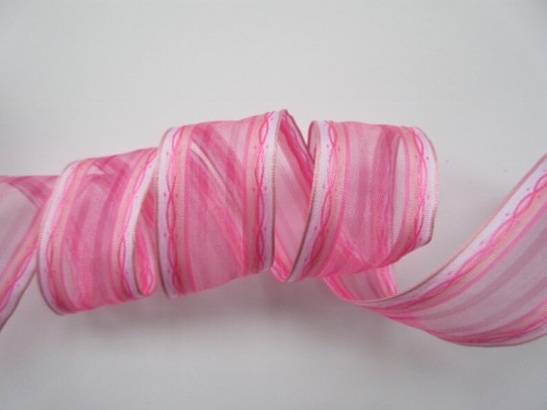 Pink Sheer Ribbon 20% DISCOUNT Pink Ribbon Valentines Day - Etsy