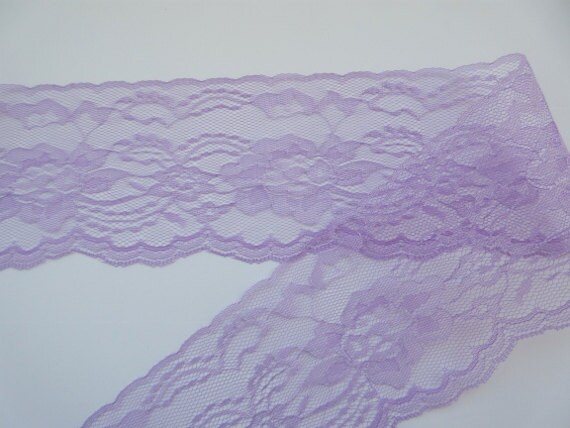 Lavender Lace Trim Ribbon 4 Inch Wide Baby Shower | Etsy