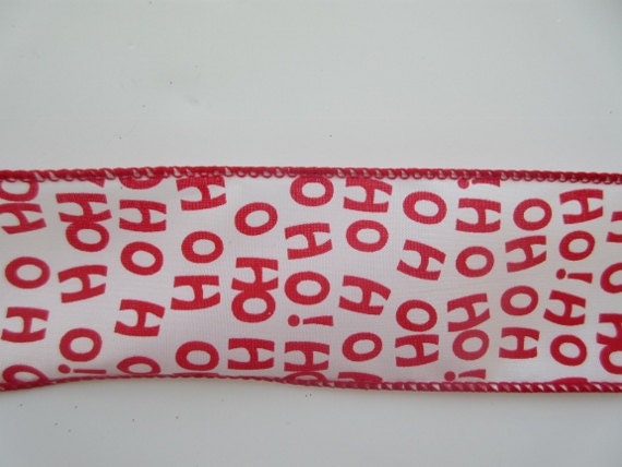 Red and White Christmas Wired Ribbon 2 1/2 Inch Wide - Etsy