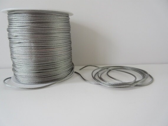 Silver Rat Tail Cord 2mm Silver Rattail Silver Satin Cord - Etsy