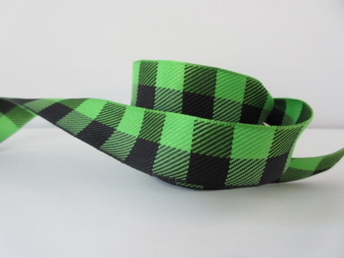 Green Plaid Ribbon Woven St Patricks Day Ribbon 7/8 Inch | Etsy