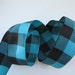 Blue Plaid Ribbon Woven Blue and Black Plaid Ribbon Wired 1 1/2 Inch ...