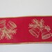 Red Christmas Ribbon Gold Bells Wired 2 1/2 Inch Wide - Etsy