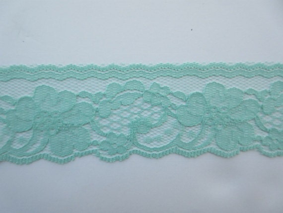 Celadon Green Lace Trim Ribbon 2 Inch Wide DIY Wedding - Etsy