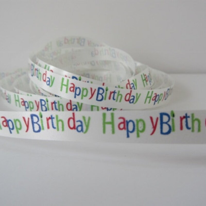 Happy Birthday Ribbon - Etsy