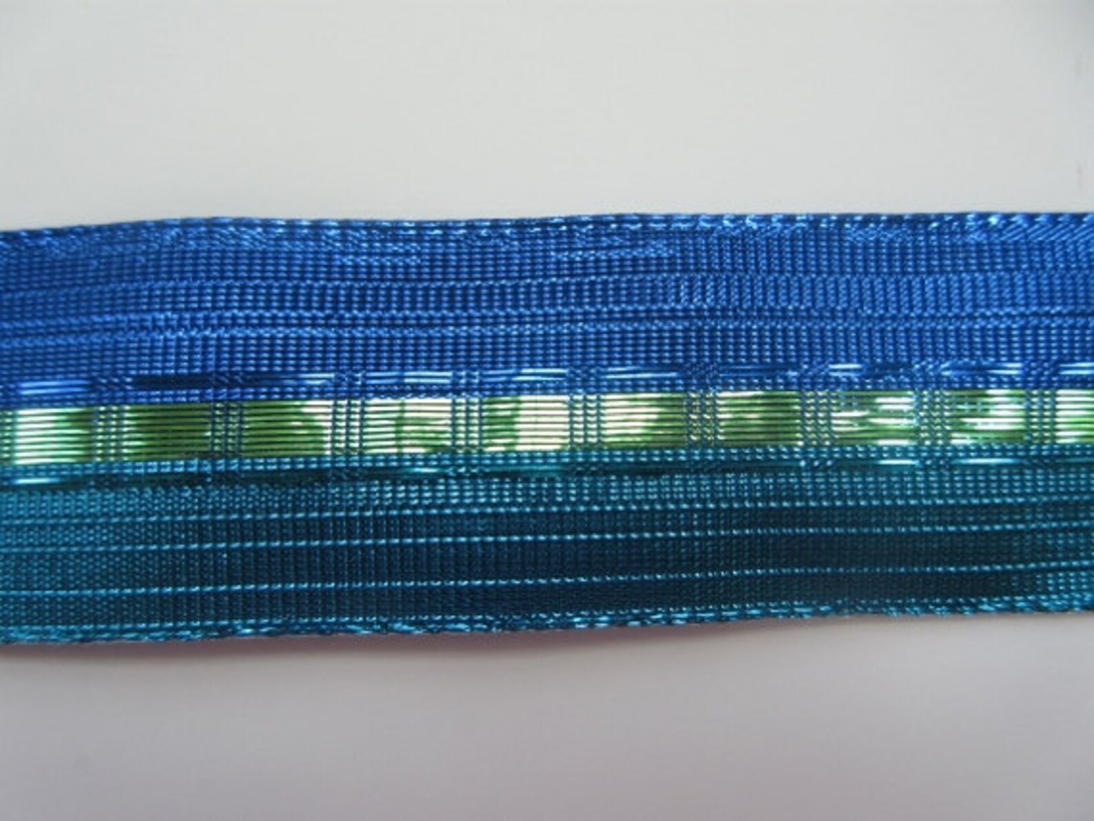 Blue Metallic Ribbon 20% DISCOUNT Wired 1 1/2 Inch Wide - Etsy