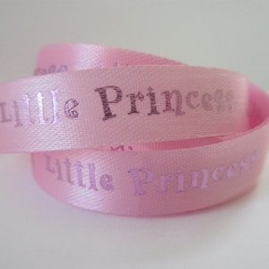 Pink Princess Ribbon 9/16" Inch Wide Little Princess Tiara Crown Girl ...