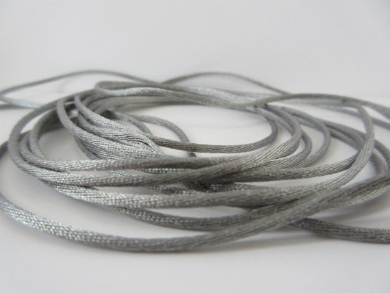 Silver Rat Tail Cord 2mm Silver Rattail Silver Satin Cord - Etsy