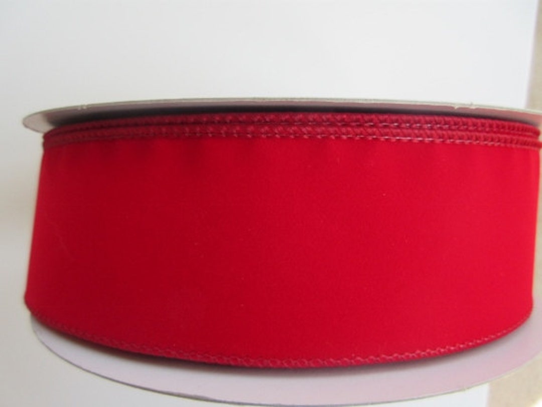 Red Velvet Ribbon Wired 1 1/2" Inch Wide Christmas Ribbon Holiday ...