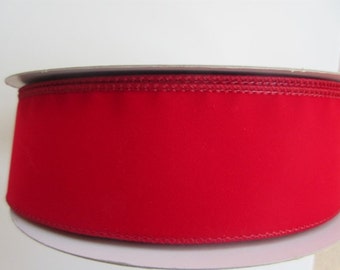 Red Velvet Ribbon Wired 2 1/2 Inch Wide Christmas Ribbon | Etsy