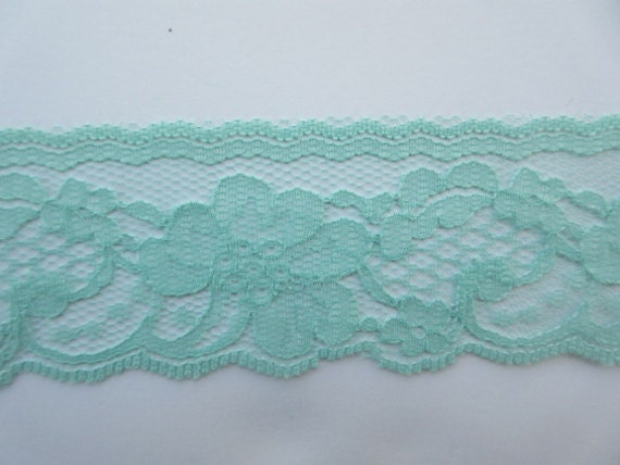 Celadon Green Lace Trim Ribbon 2 Inch Wide DIY Wedding - Etsy