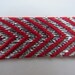 Red Chevron Ribbon 1/2 Inch Wide Silver Metallic Ribbon - Etsy