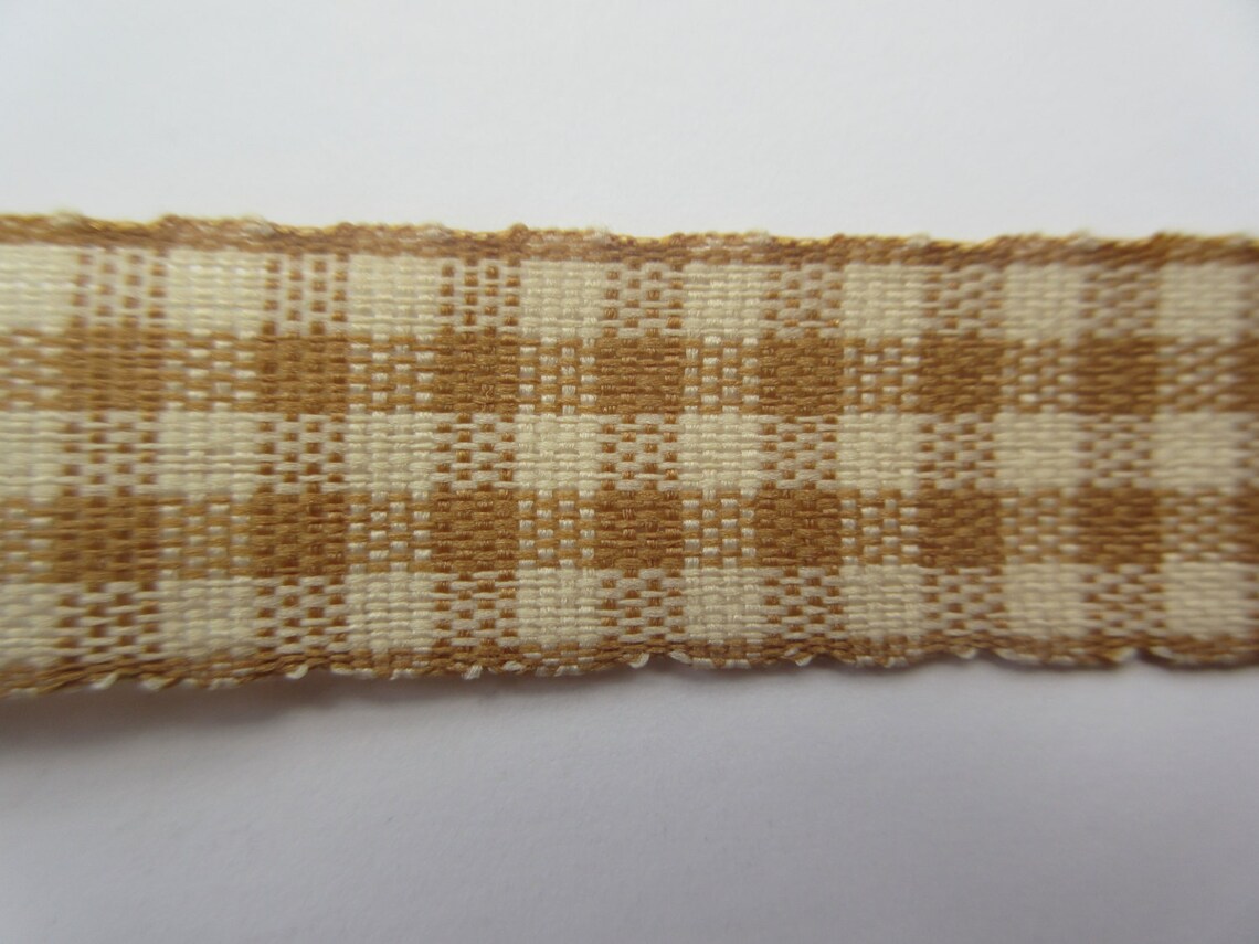 Beige Tan Checked Ribbon Fall Ribbon 1/2 Inch Wide - Etsy