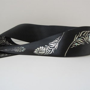 Silver Feather Ribbon 1 1/2" Inch Wide Holiday Scrapbook Metallic Party ...