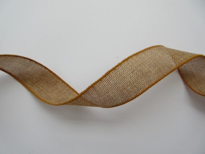 Gold Burlap Ribbon Wired 1 1/2 Inch Wide Poly Burlap - Etsy