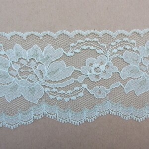 Mint Green Lace Trim Ribbon 3" Inch Wide Floral Lace DIY Wedding Lace ...