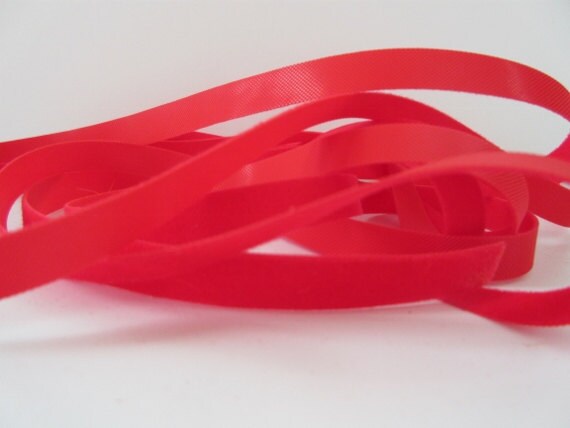 Red Velvet Ribbon 3/8 Inch Wide Christmas Ribbon Holiday - Etsy