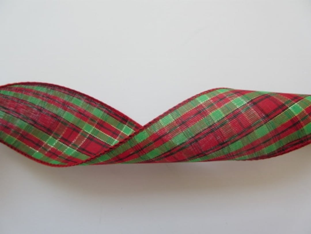 Red and Green Christmas Wired Ribbon 2 1/2" Inch Wide Holiday Ribbon ...