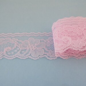 Pink Lace Trim Ribbon 2 Inch Wide Floral Lace Sewing - Etsy