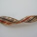 Fall Wired Ribbon 1 1/2" Inch Wide Metallic Ribbon Brown Copper Striped ...