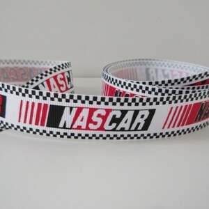Nascar Ribbon 7/8" Inch Wide Grosgrain Sports Ribbon Racing Ribbon ...