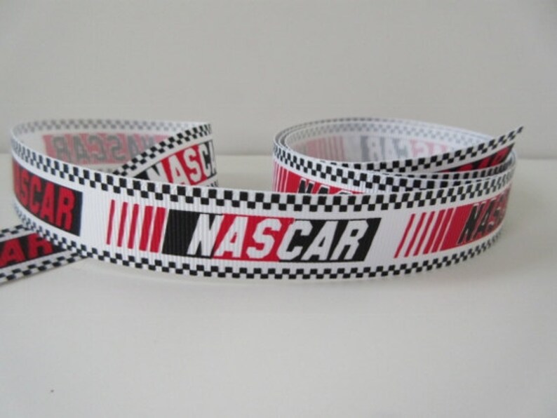 Nascar Ribbon 7/8 Inch Wide Grosgrain Sports Ribbon - Etsy