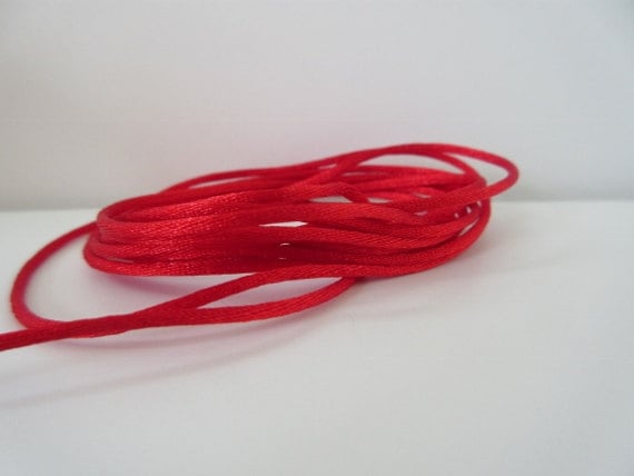 Red Rat Tail Cord 2mm Red Rattail Red Satin Cord Christmas - Etsy
