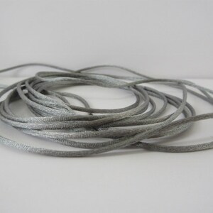 Silver Rat Tail Cord 2mm Silver Rattail Silver Satin Cord Christmas ...