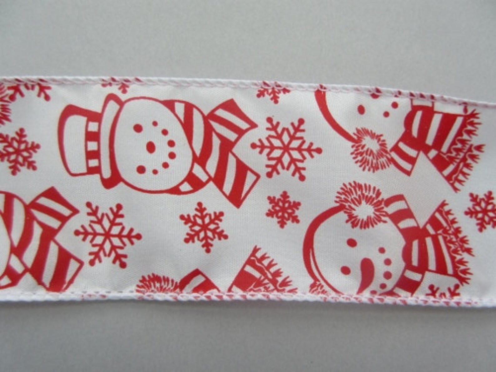 Snowman Ribbon 2 1/2 Inch Wide Christmas Wired Ribbon - Etsy