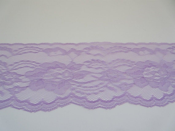 Lavender Lace Trim Ribbon 4 Inch Wide Baby Shower | Etsy