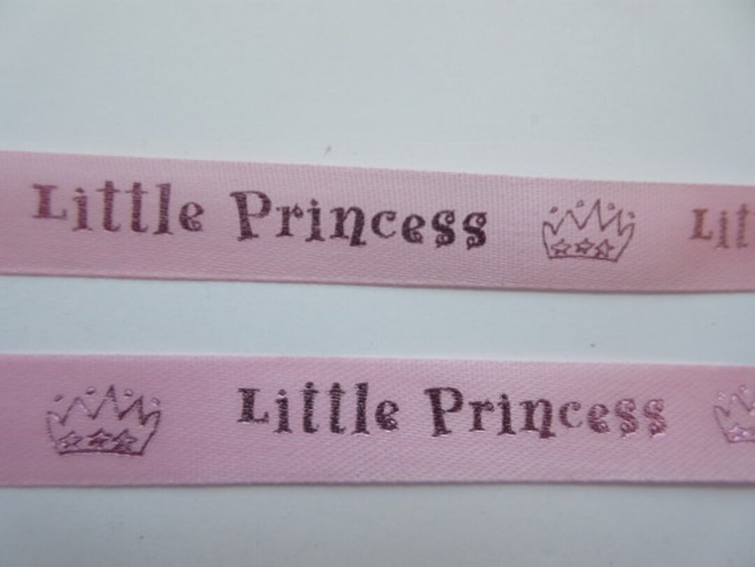 Pink Princess Ribbon 9/16" Inch Wide Little Princess Tiara Crown Girl ...