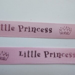 Pink Princess Ribbon 9/16" Inch Wide Little Princess Tiara Crown Girl ...