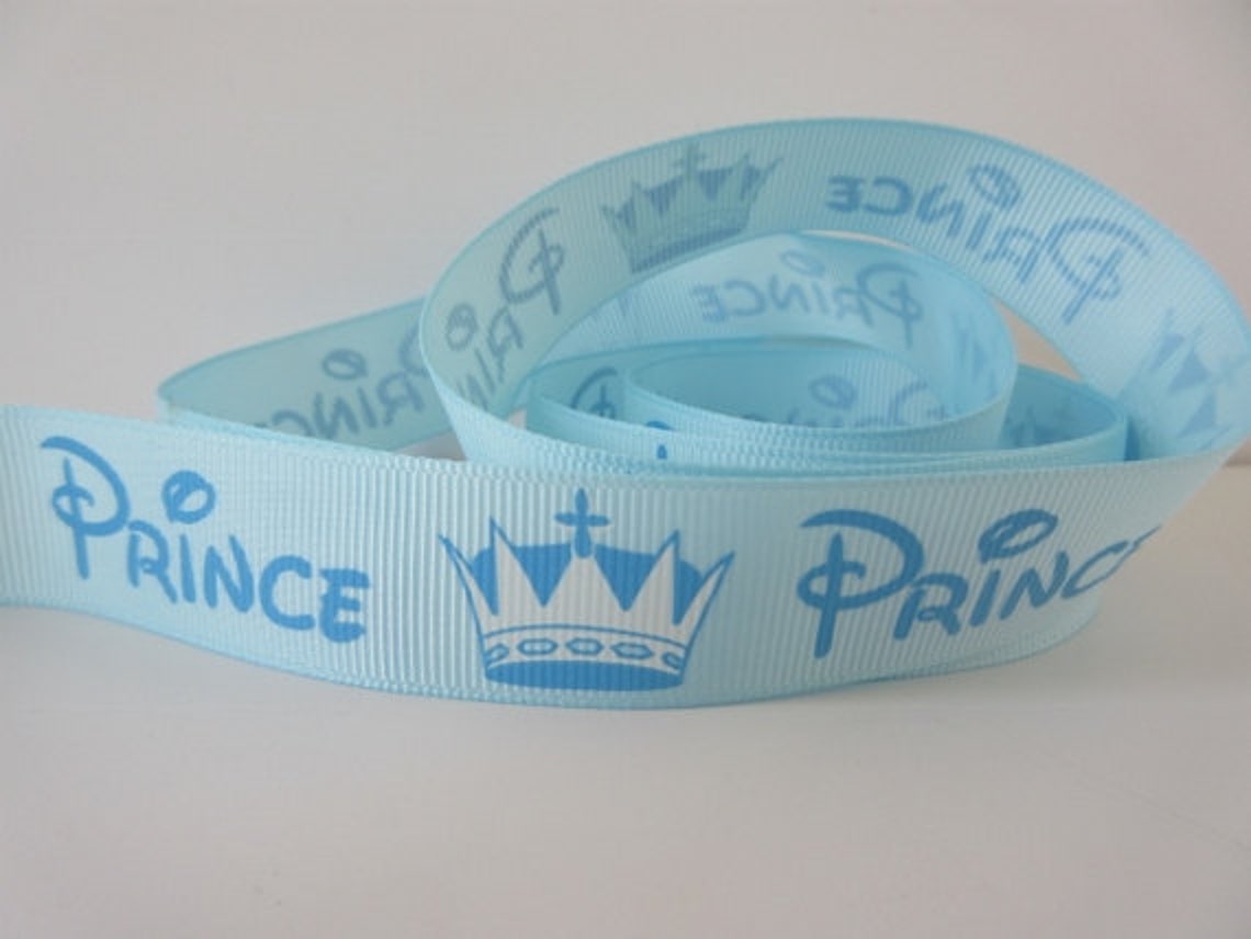 Blue Prince Ribbon With Crown 7/8 Inch Grosgrain Boy | Etsy