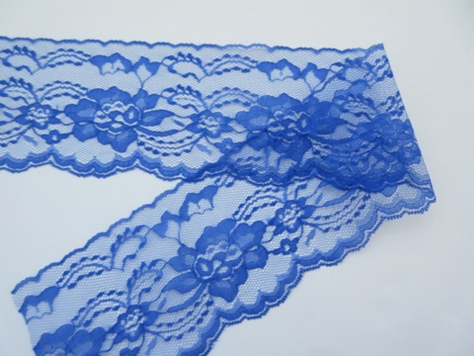 Royal Blue Lace Trim Ribbon 4 Inch Wide Blue DIY Wedding - Etsy