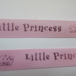 Pink Princess Ribbon 9/16" Inch Wide Little Princess Tiara Crown Girl ...