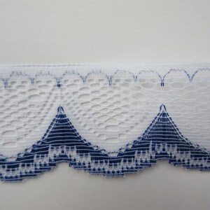 Royal Blue and White Lace Trim Ribbon 1 1/2" Inch Wide Sewing Trim ...
