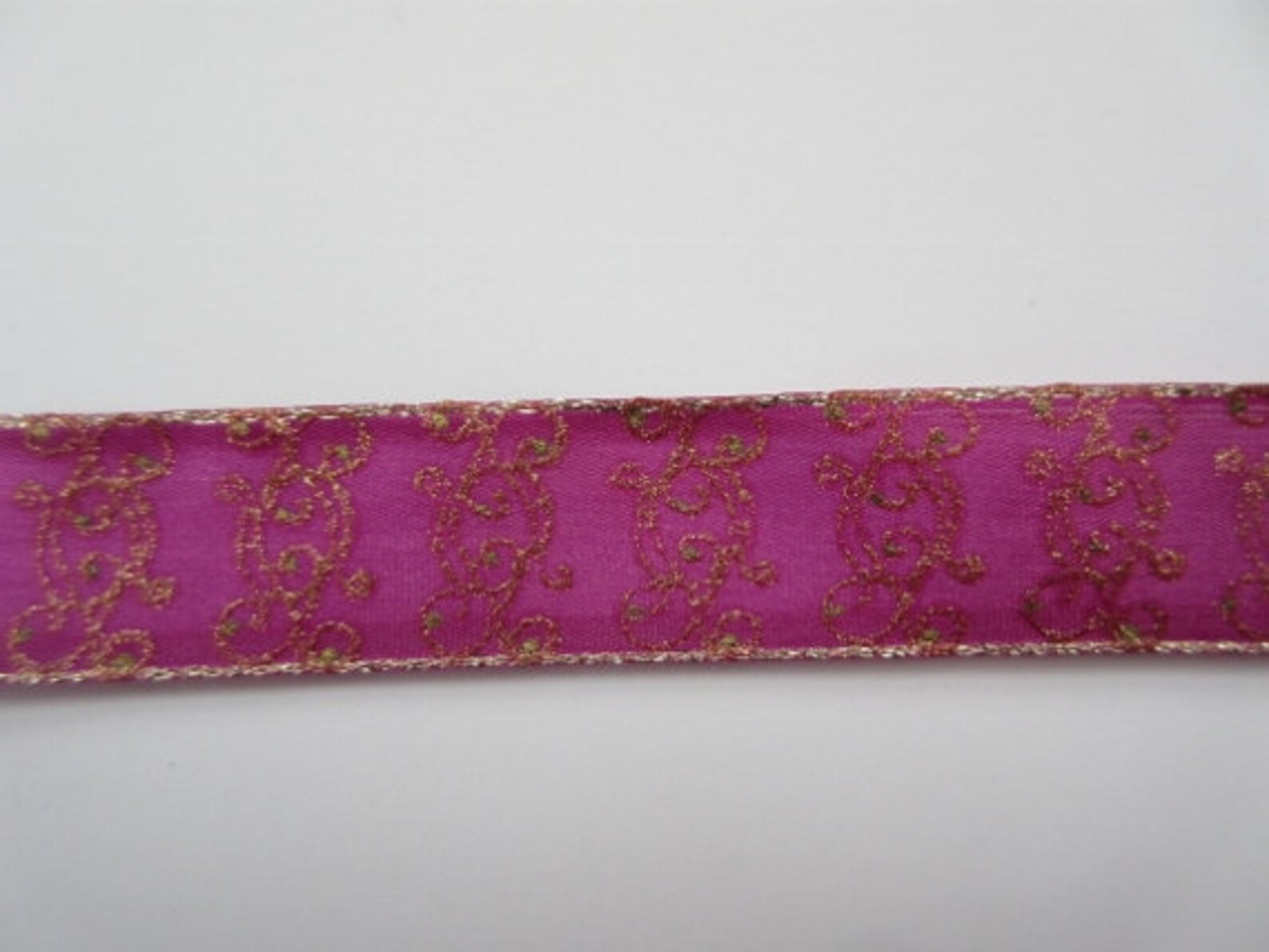 Purple and Gold Ribbon Glitter Metallic Ribbon Wired 1 - Etsy