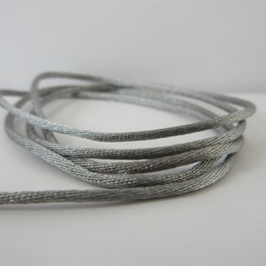 Silver Rat Tail Cord 2mm Silver Rattail Silver Satin Cord Christmas ...