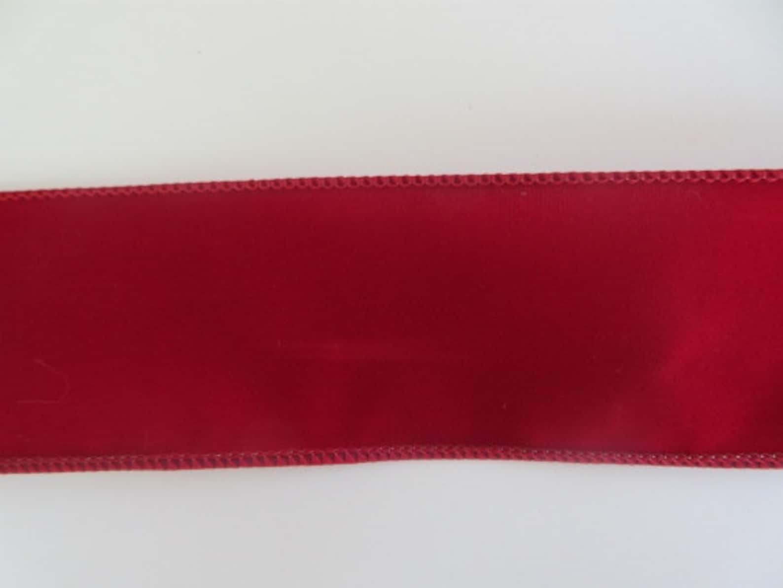 Red Velvet Ribbon Wired 2 1/2 Inch Wide Christmas Ribbon | Etsy