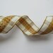 Striped Brown Tan Beige Ribbon Fall Wired Ribbon 1 1/2 Inch Wide ...